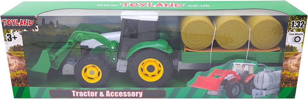 Toyland® Tractor & Trailer Set 1:32 Scale - Boys Vehicle Play Toys ...