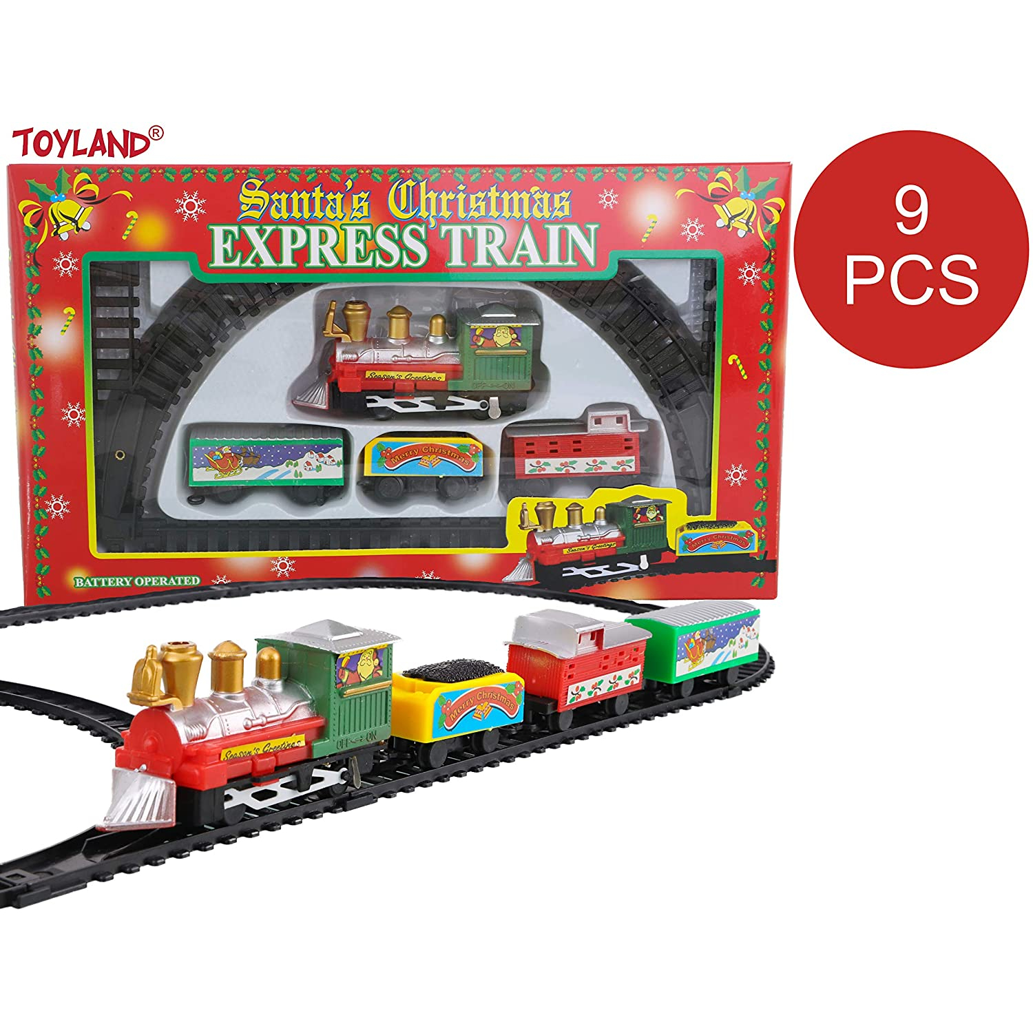 Beautiful Classic 52 Piece Battery Operated Train Set – Festive ...