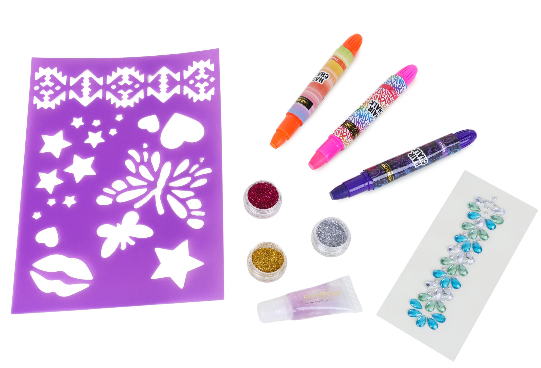 Toyland® Rainbow High Hair Chalk Studio - Colour, Ombre, Glitter ...