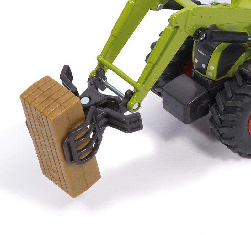 Siku 1946, Claas Tractor with Square Bale Grab and Bale Trolley - Toyland