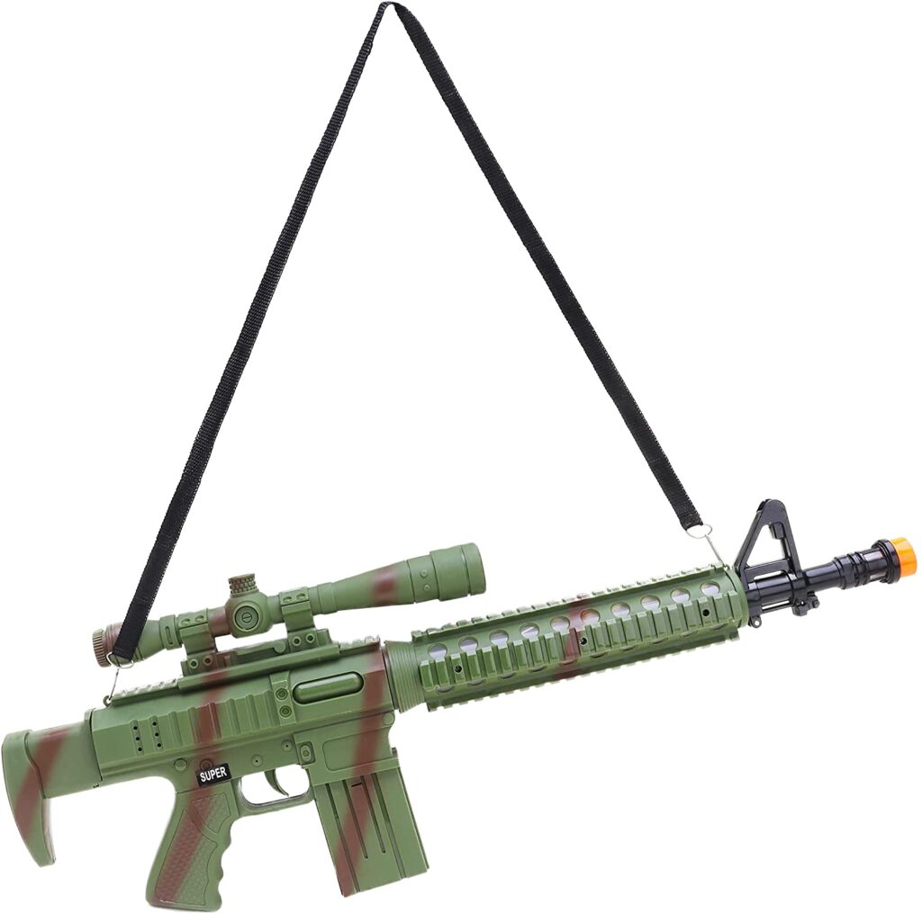 Toyland® Combat Style Toy Machine Rifle With Light & Sound - Role Play ...