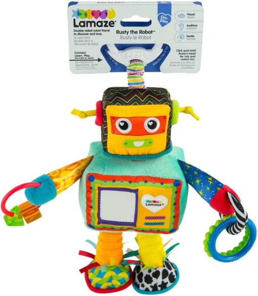 LAMAZE Rusty the Robot, Clip on Pram and Pushchair Newborn Baby Toy ...