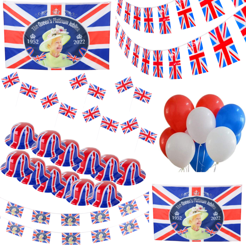 The ULTIMATE Queens Platinum Jubilee 60 Piece Giant Party Bundle ...