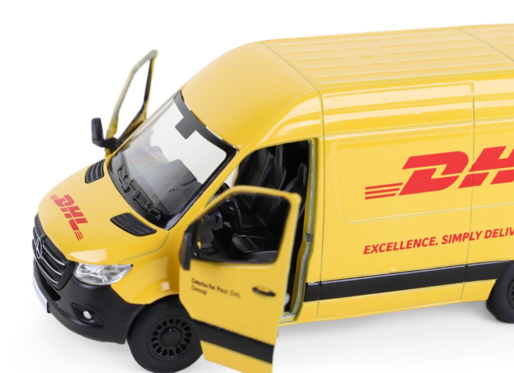 DHL Pull Back & Go MB Sprinter Van - Toyland