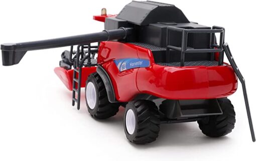 1:32 Scale Friction Powered Red Combine Harvester - Farm Toys - Size ...