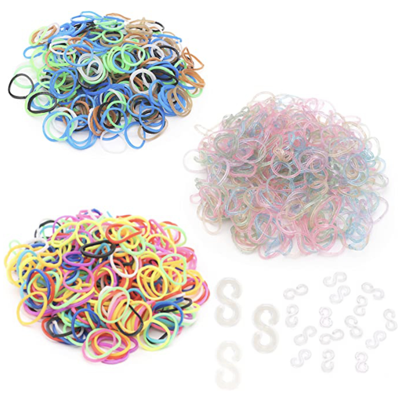 Designer Loom Refill Pack - 300 Colourful Bands with S Clips & Loom ...