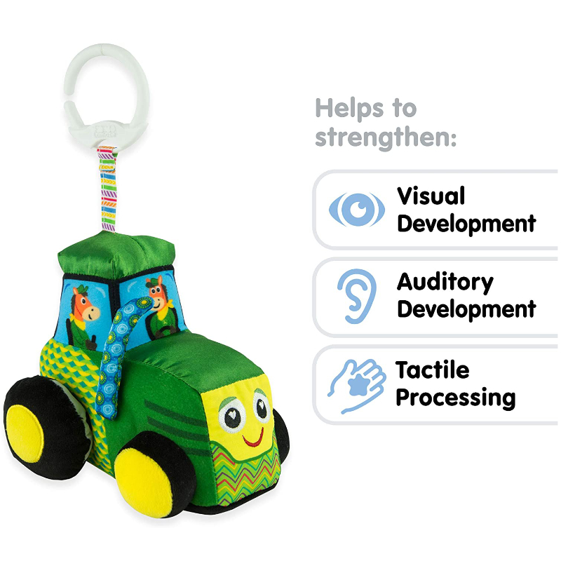 Lamaze John Deere Johnny Tractor Baby Clip on Plush Toy - Toyland