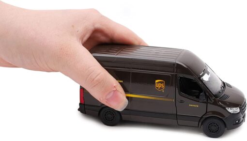 12cm Pull Back & Go Die Cast UPS Van With Open & Close Doors - Toy ...