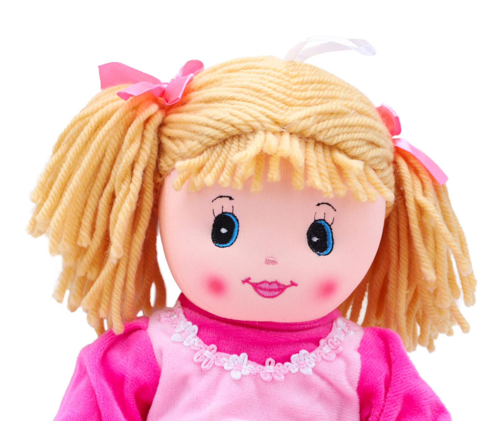 Toyland® 50cm Cuddly Ragdoll Girl Plush Toy - Pink and White Stripy ...