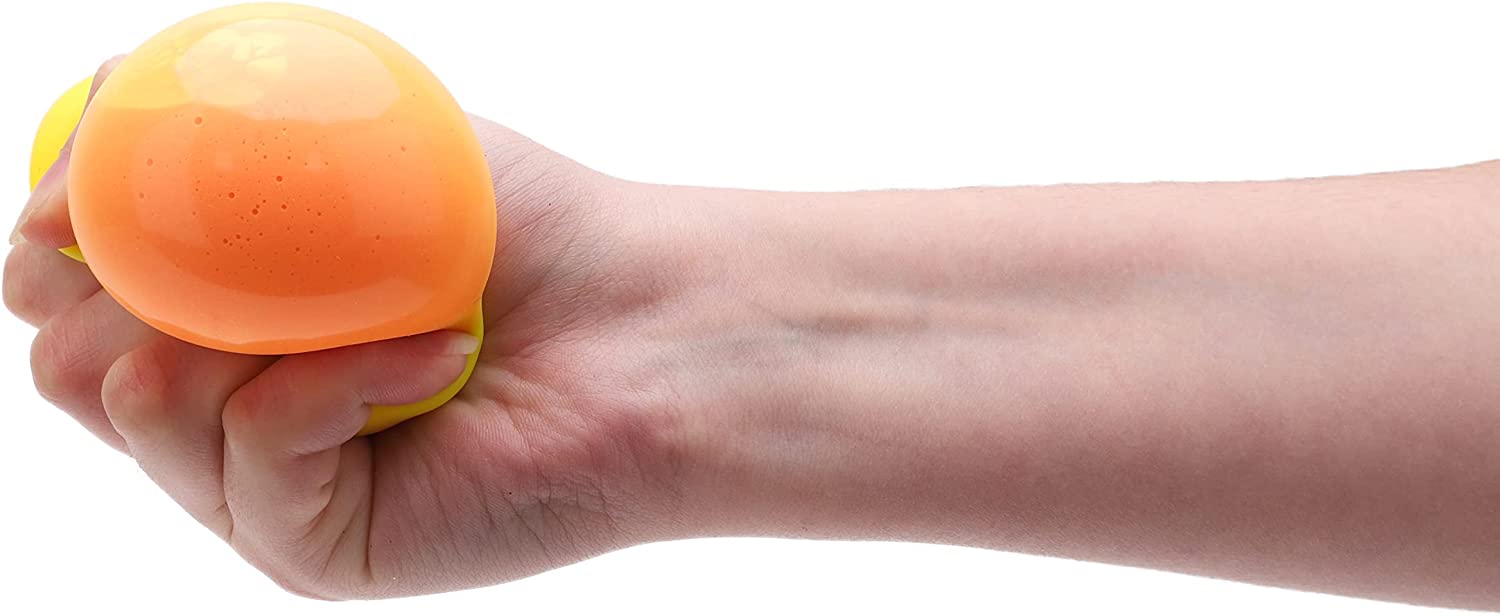 Pack of 4 - 6cm Colour Changing Neon Squeezy Stress Ball - Novelty ...