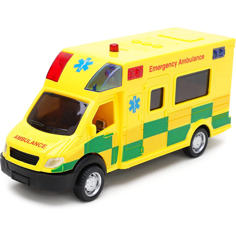 Emergency Ambulance Toy With Light & Sound - 1:40 Scale - Play Vehicle ...