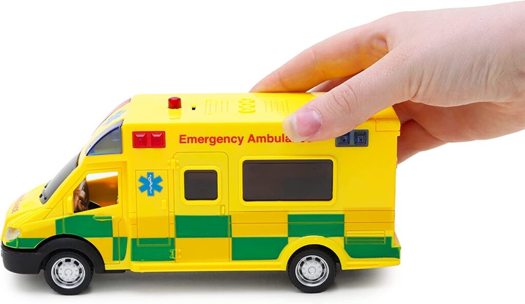 Emergency Ambulance Toy With Light & Sound - 1:40 Scale - Play Vehicle ...