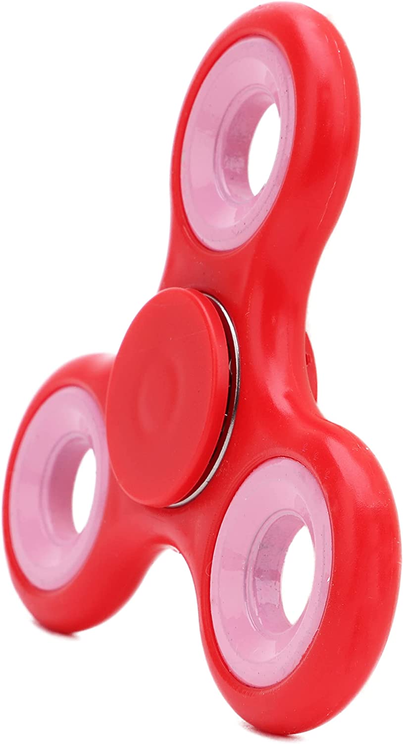 Fidget Hand Spinner - Stress and Anxiety Relief - Assorted Colours (Red ...