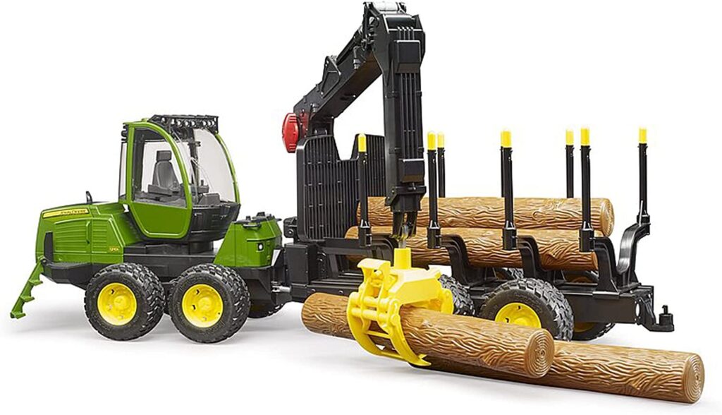 Bruder John Deere 1210E Forwarder with Grab and 4 Logs - Toyland