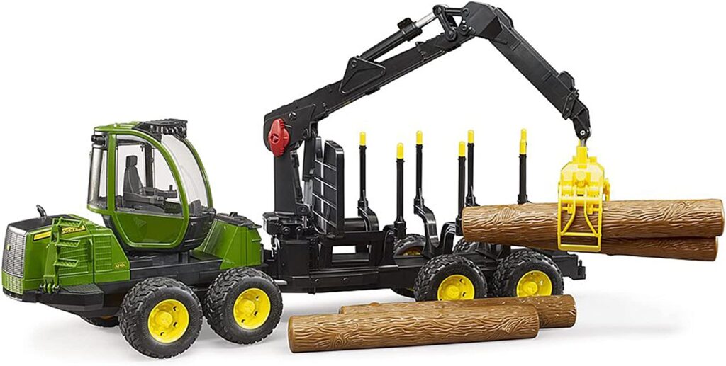 Bruder John Deere 1210E Forwarder with Grab and 4 Logs - Toyland