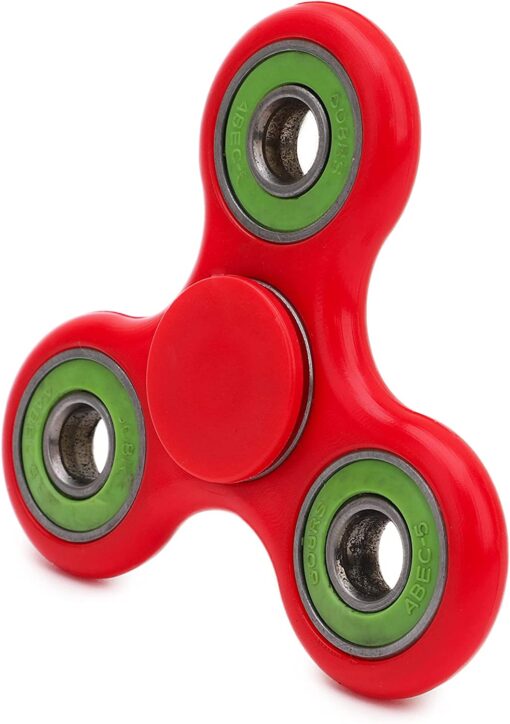 Fidget Hand Spinner - Stress and Anxiety Relief - Assorted Colours (Red ...
