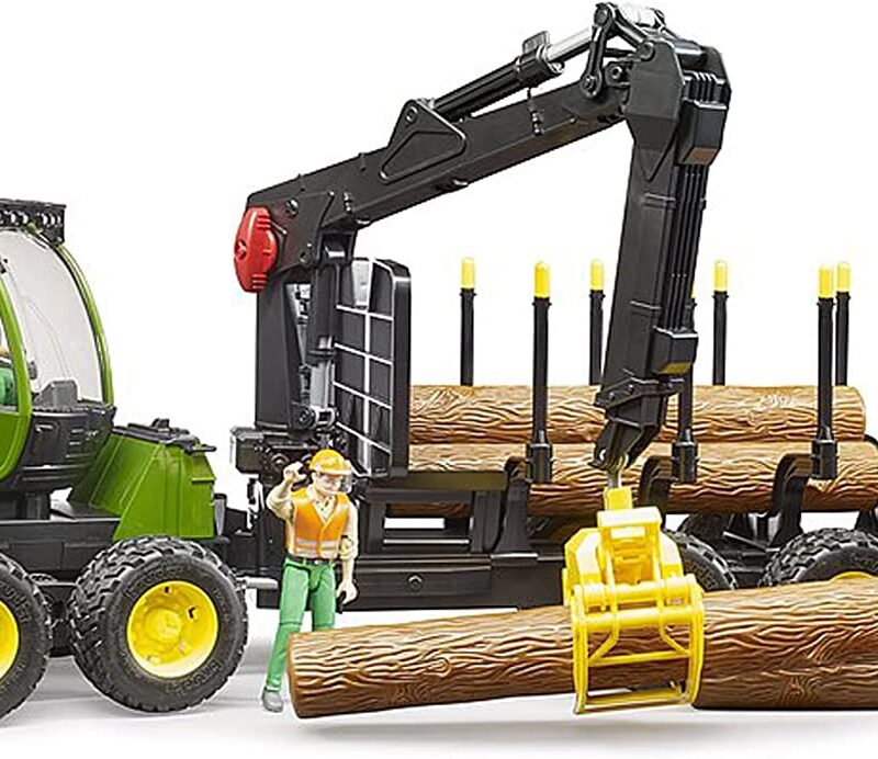 Bruder John Deere 1210E Forwarder with Grab and 4 Logs - Toyland