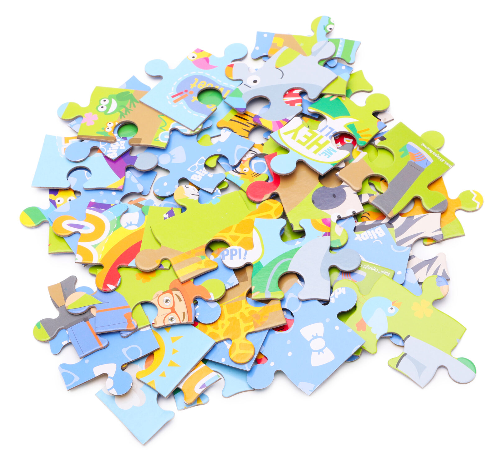 My First 3 In 1 Blippi Puzzle Set - 45 Piece Jigsaw, 28 Dominoes ...