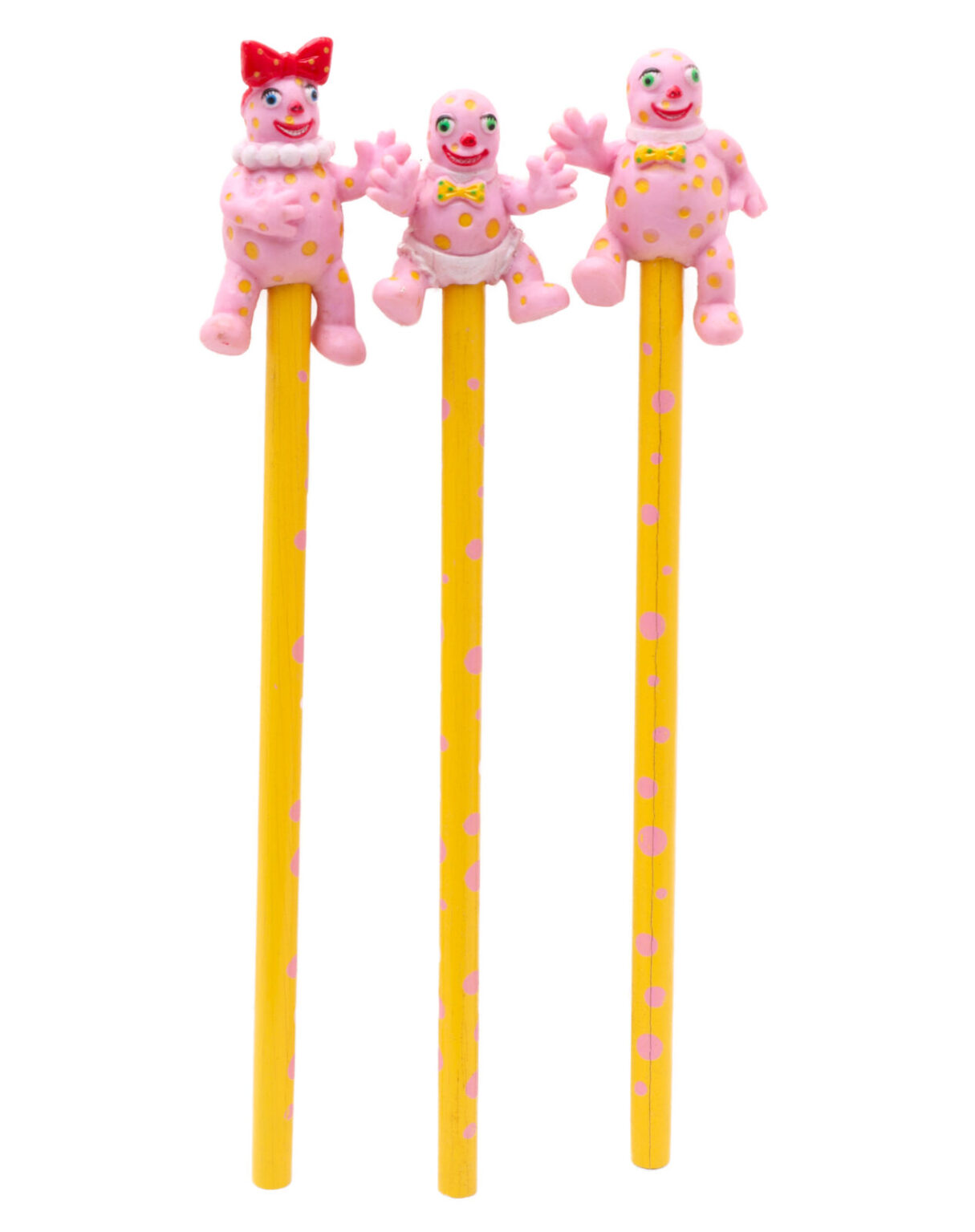 Mr Blobby 3 Pack Pencils With Mr Blobby, Mrs Blobby & Baby Blobby Tops ...