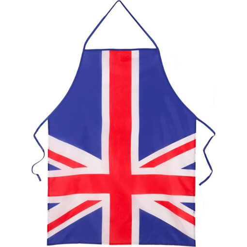 Union Jack Printed Polyester Apron - One Size - His Majesty King ...