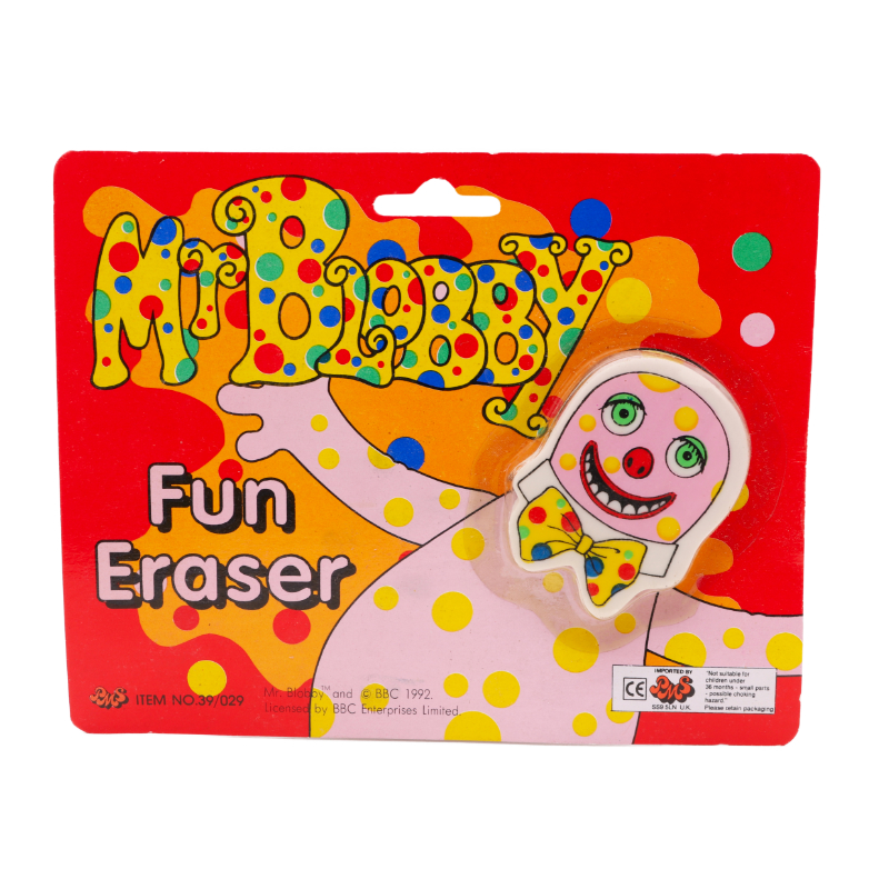 Mr Blobby Retro Fun Eraser - Original 1992 Licensed Item - Toyland
