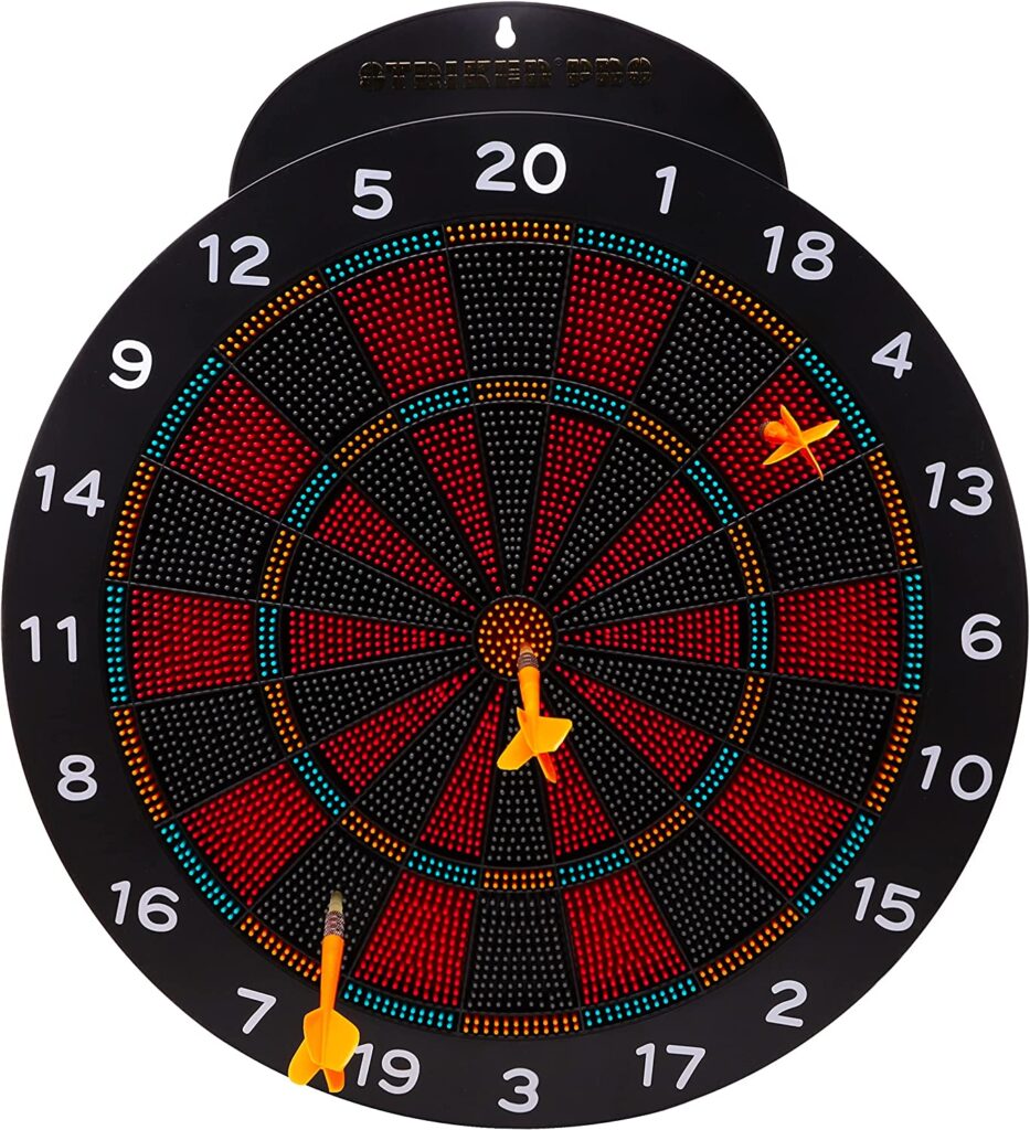 16" Family Dartboard - Children & Adults Coordination Game - 6 Rubber ...