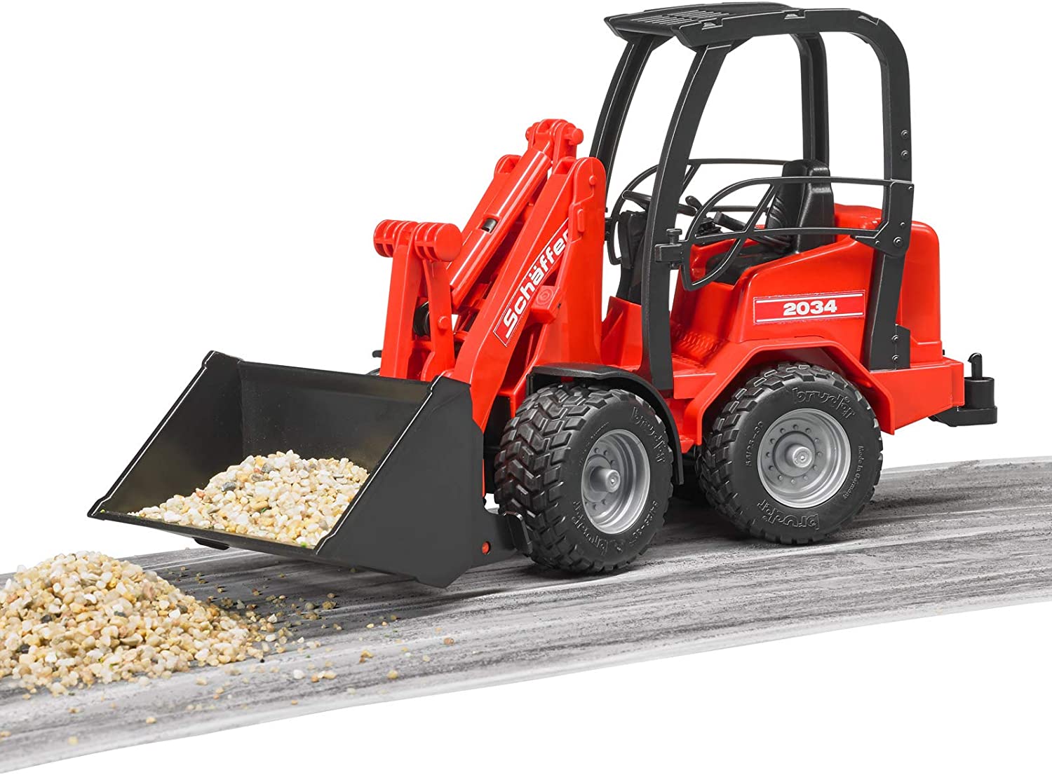 SCHAFFER COMPACT LOADER 2034 W/BALE GRIPPER & 1 ROUND BALE - Toyland