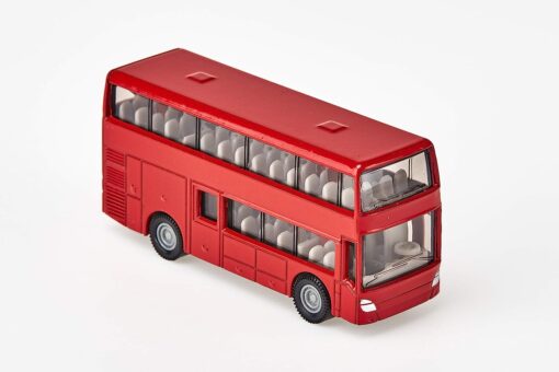 Siku Double-Decker Bus, Metal/Plastic, Red - Toyland