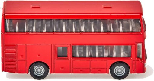 Siku Double-Decker Bus, Metal/Plastic, Red - Toyland