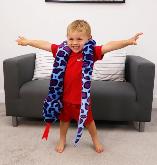 Toyland® 170cm (5.5ft) Giant Two-Toned Plush Snake - 5 Assorted Designs ...