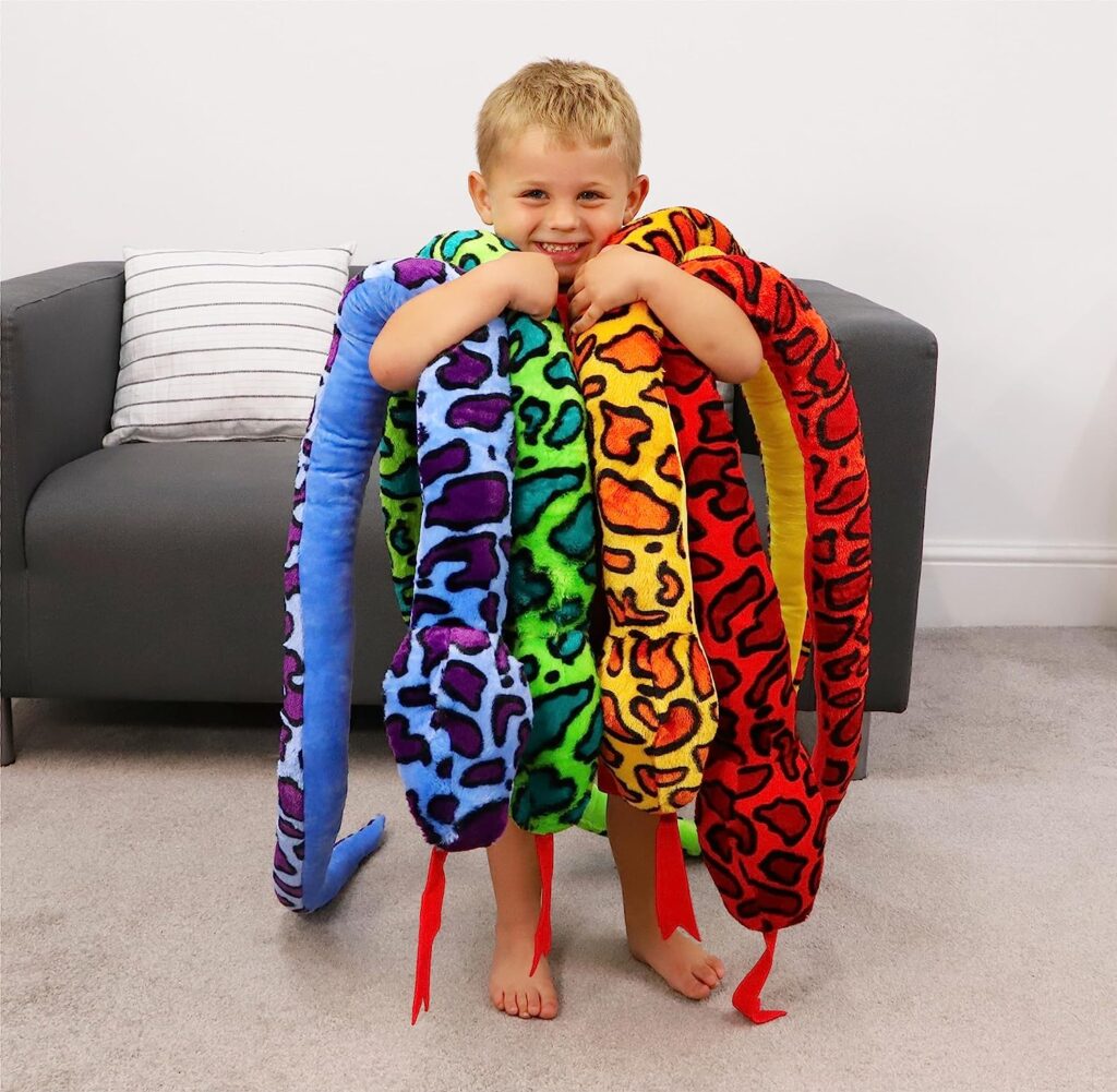 Toyland® 170cm (5.5ft) Giant Two-Toned Plush Snake - 5 Assorted Designs ...