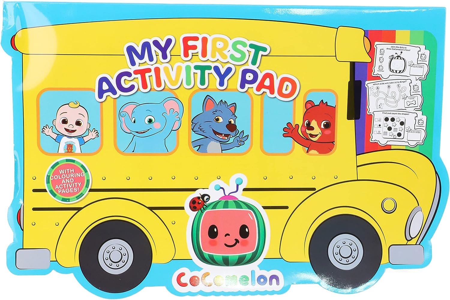 Toyland® Cocomelon Activity Set - A4 Activity Pad, Pencils & 2 Sticker ...