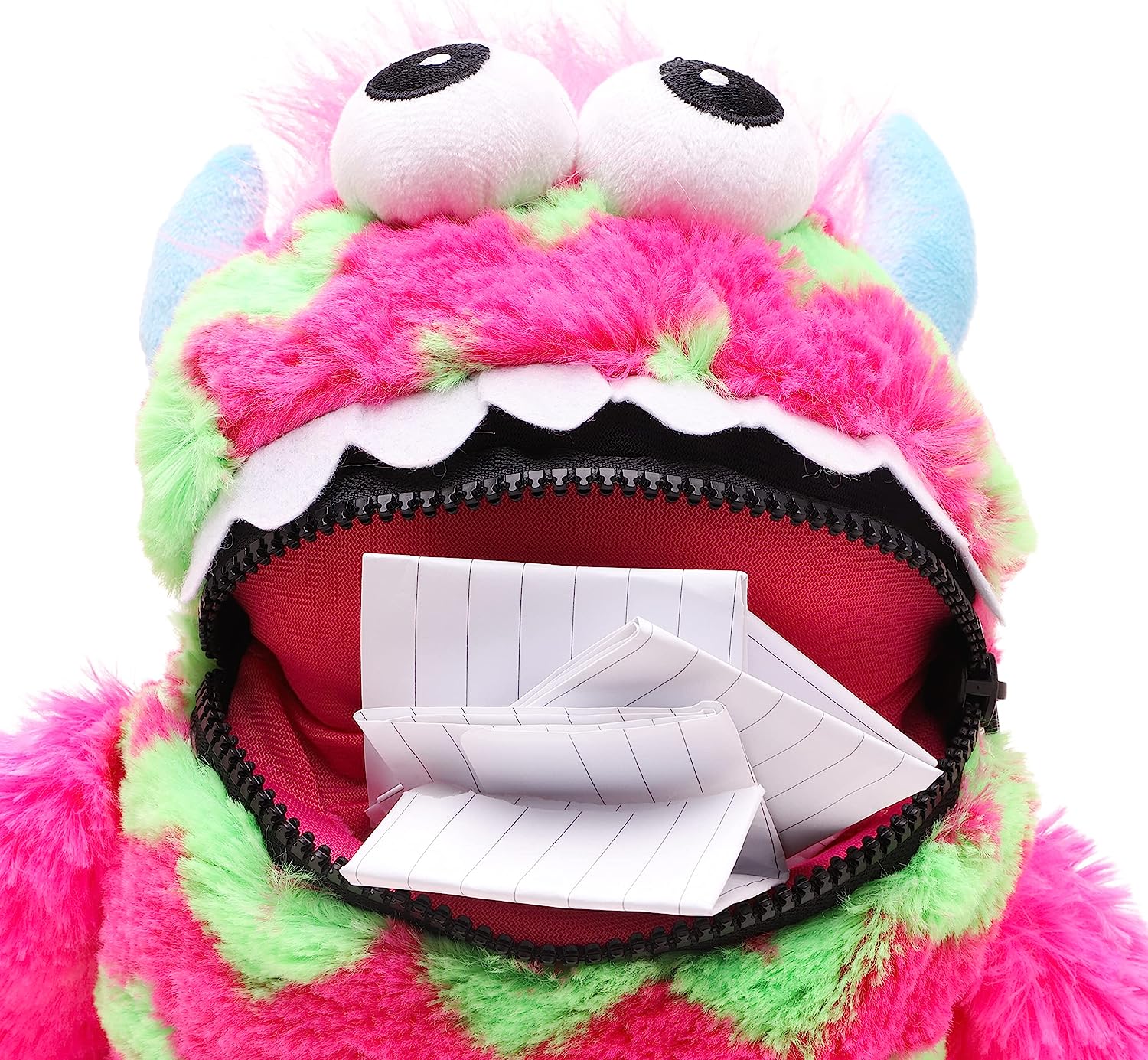 9" (23cm) Pink & Green Colour Worry Monster Plush Soft Toy - Loves ...