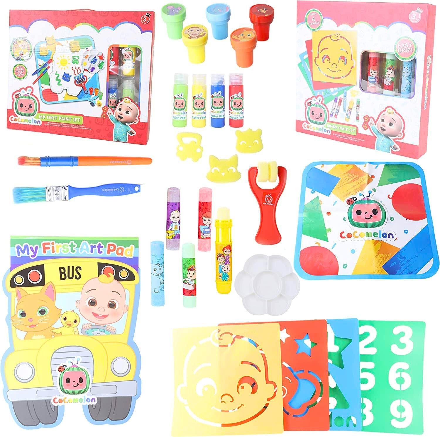 Toyland® Cocomelon 2 Piece Bundle Creative Play Set – Messy Paint Set ...