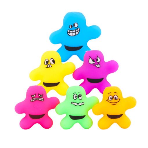 Toyland® Pack of 4 - 6cm (2") Assorted Neon Miniature Splatmen ...