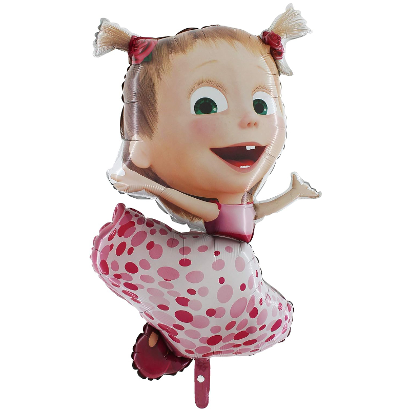 101cm (40") Masha & The Bear - Dancing Masha Pink Foil Balloon - Toyland