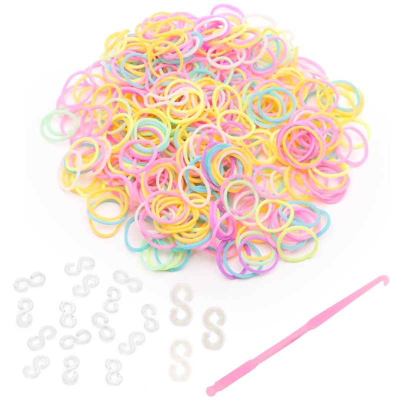 Loom Band Refill Pack - 600 Glow In The Dark Loom Bands with Clips ...
