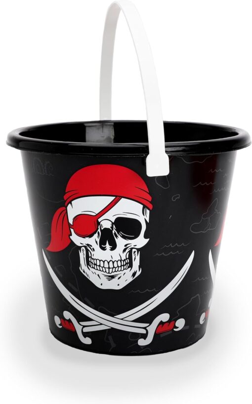 Pirate Theme 6 Piece Bucket & Spade Set With Pirate Ship - Sand & Water ...